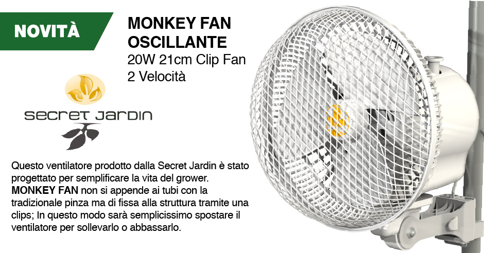 MONKEY FAN OSCILLANTE - 20W 21 cm - Indoorlinepoint